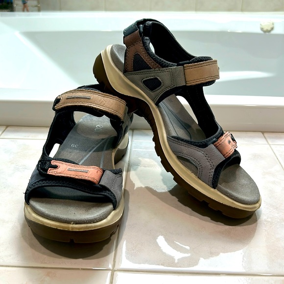 Ecco | Shoes | Ecco Womens Yucatan Sandal In Pastel Suede Strap Colors ...